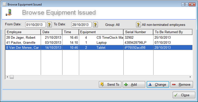 CS Time Features - Human Resources
